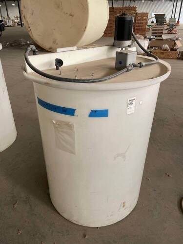 (3) Poly Mixing Tanks w/ top mounted mixing motor