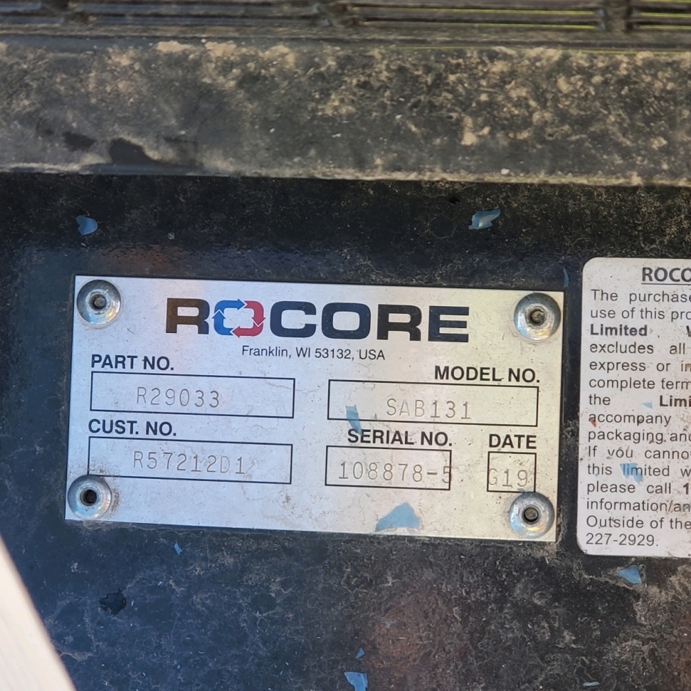 ROCORE SAB131 OIL COOLER W/ FAN AND ELECTRIC MOTOR
